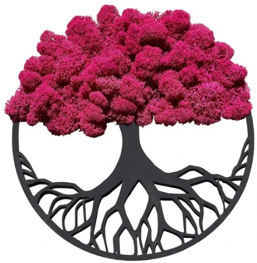 OznTo Obraz strom s mechem 50cm fuchsiový Barva: Přírodní