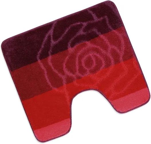 Vesna | Koupelnová předložka WC 60x50 cm Červená růže