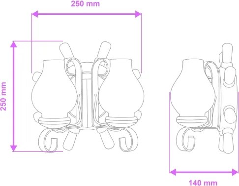 Brilagi - Nástěnné svítidlo TIMONA 2xE14/40W/230V buk