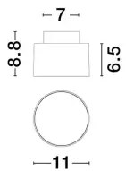 Minimalická bodová svítilna Ozen 11 Černá