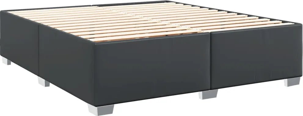 Box spring postel s matrací černá 200x200 cm umělá kůže 3290736