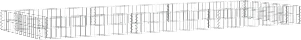 Gabionový vyvýšený záhon pozinkovaná ocel 300 x 100 x 20 cm 151313