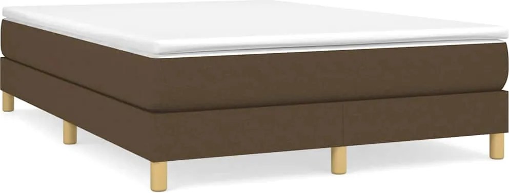 Rám postele s boxspringem tmavě hnědý 140 x 200 cm textil 3120617