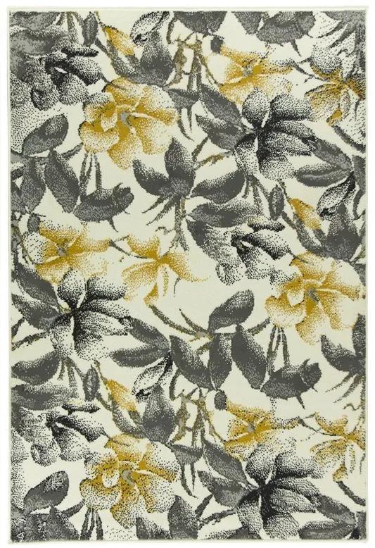 Kusový koberec LUNA 503980/89935 šedý / žlutý Rozměr: 60x110 cm