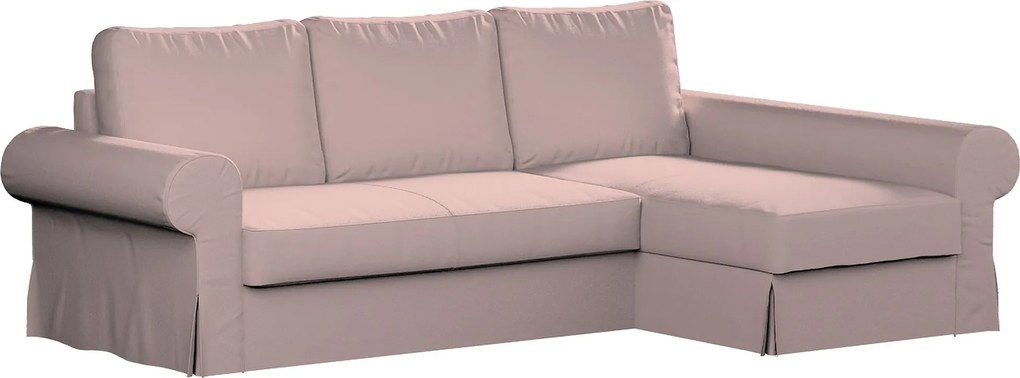 Potah na pohovku IKEA Backabro rozkládací se šezlongem barva růžová látka pletený vzor