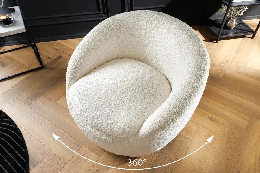 Designové otočné křeslo Kalei bílé