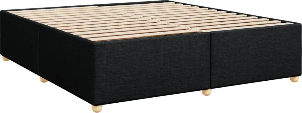 Rám postele bez matrace černý 200 x 200 cm textil 3284759