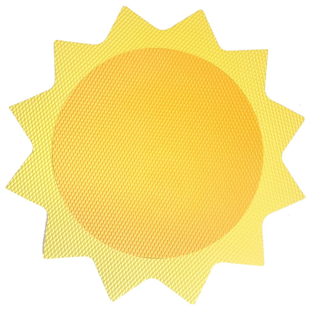 VYLEN Nástěnka Sluníčko- dvoubarevné Varianta: Střed- žlutá, paprsky tmavě žlutá, Průměr: 64 cm