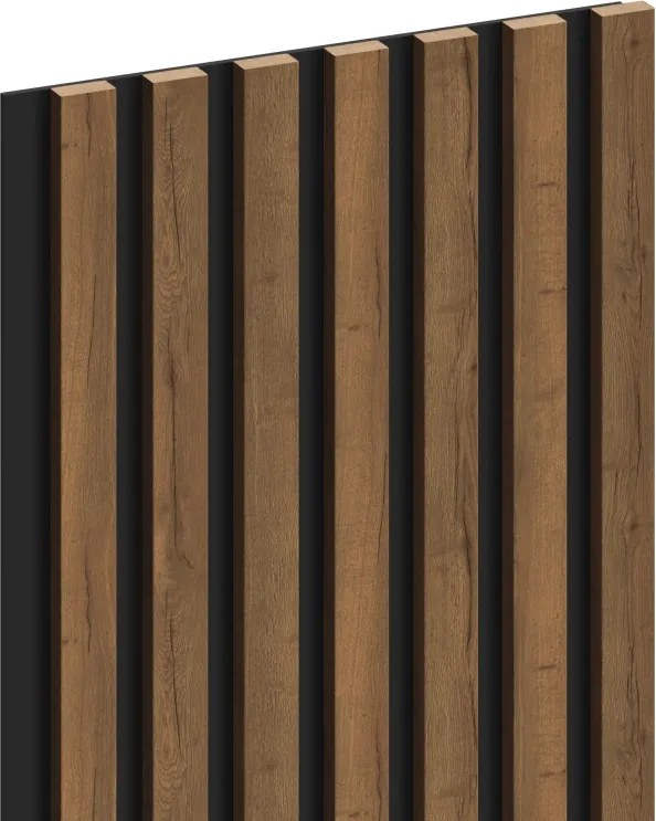 Mexen Lam-B nástěnné lamely 275 x 31,5 cm, deska HDF 4 mm, Mocca Dub - S100-275317-2812-074