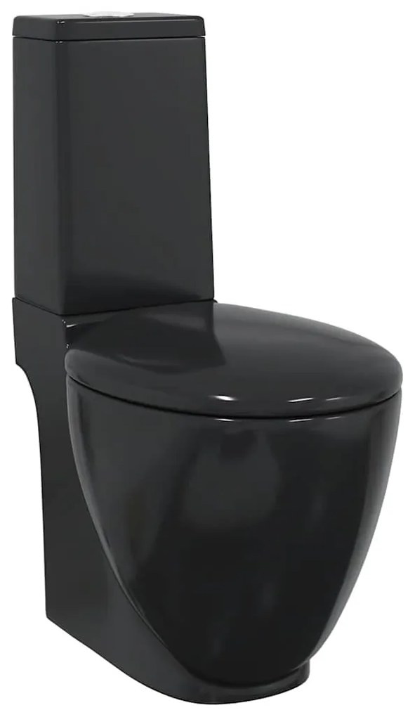 Keramické WC kombi kulaté spodní odpad černé 3059889
