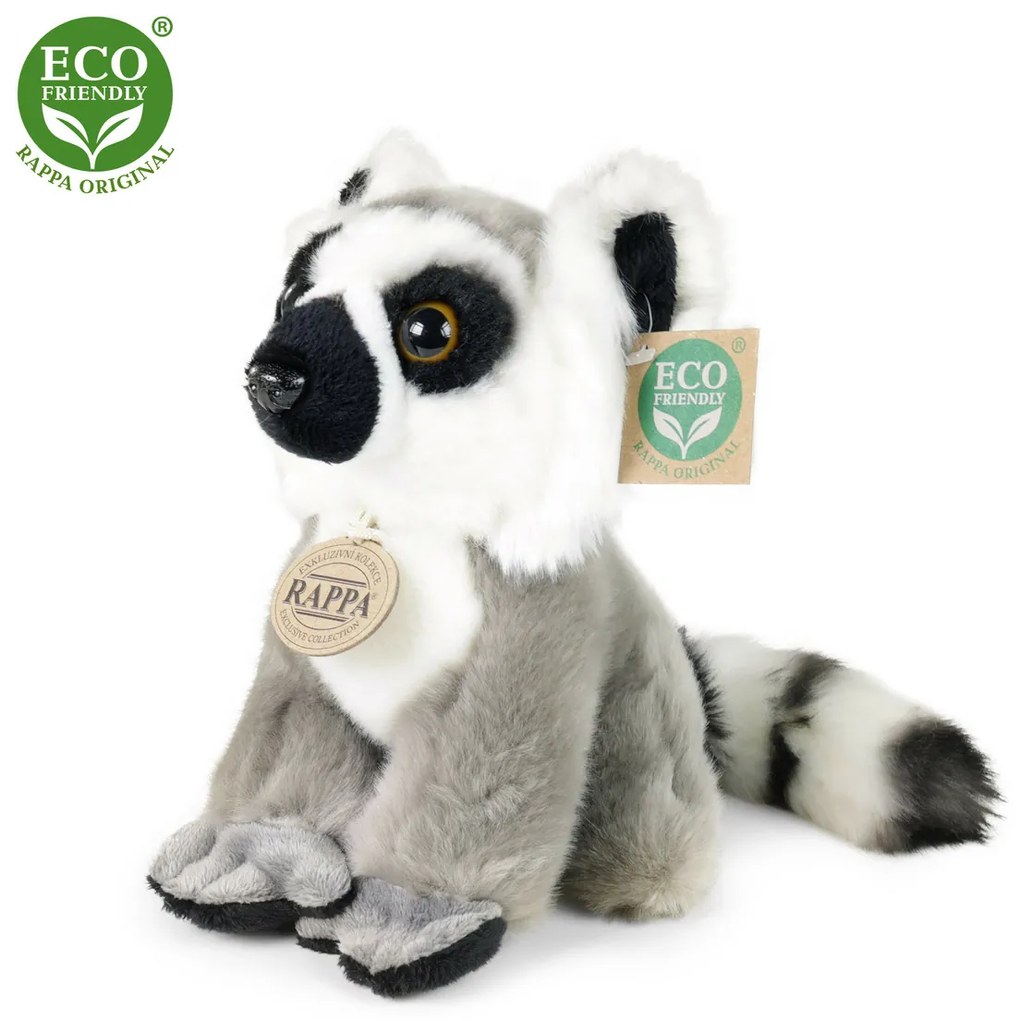 Rappa Plyšový lemur sedící, 18 cm