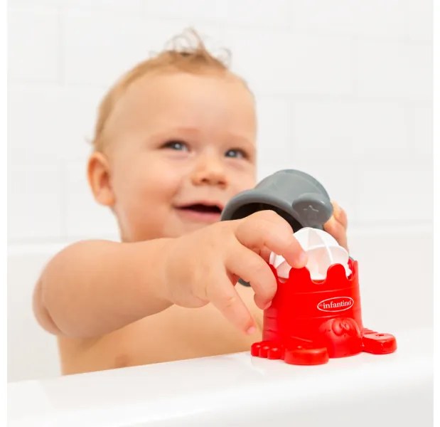 Infantino Stohovací kelímky do koupele s mlýnkem