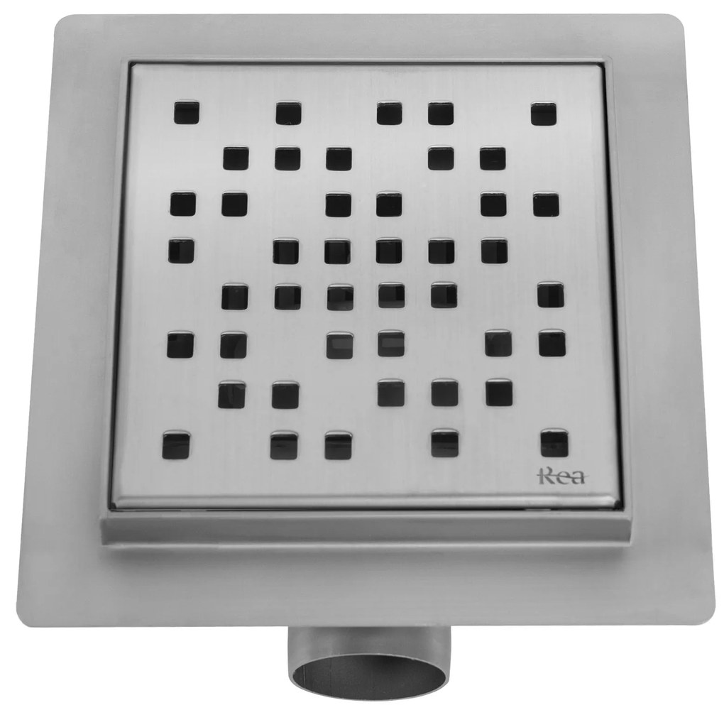 Rea Dots, nerezový odtokový žlab 120x120 mm, ocelová, REA-G6202