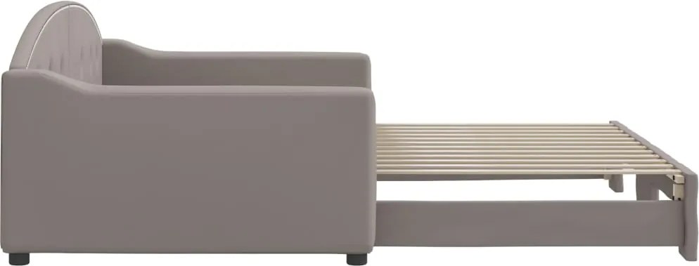 Válenda s přistýlkou taupe 100 x 200 cm textil 3197538