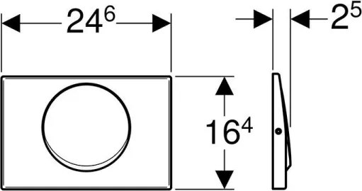 Geberit 115.751.00.1 - Splachovací tlačítko Mambo 24,6x16,4 cm nerez