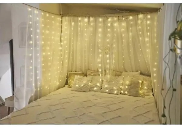 LED Venkovní řetěz 240xLED/8 funkcí 6,7 m IP44 teplá bílá