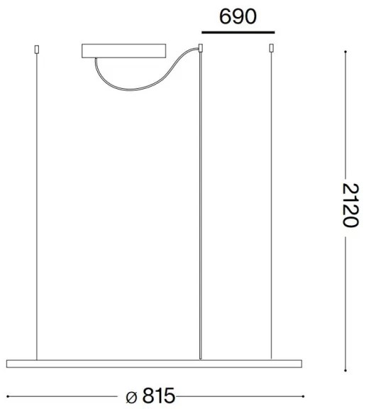Ideal Lux - LED Lustr na lanku HULAHOOP LED/39W/230V 3000K pr. 81,5cm CRI90 bílá
