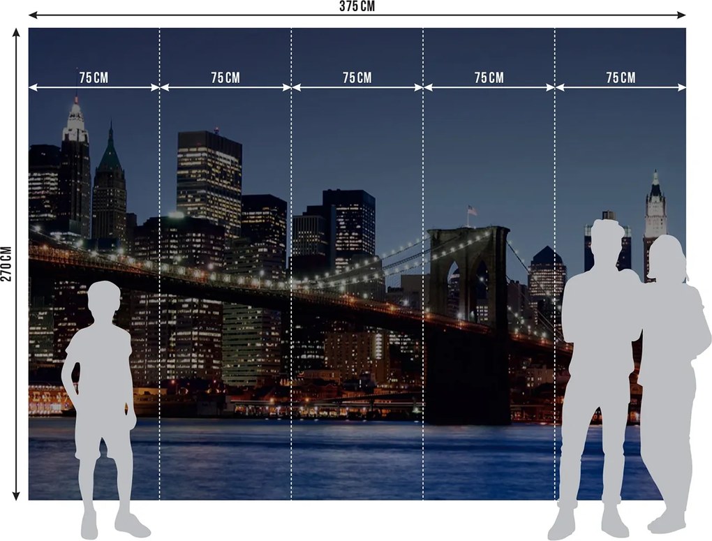 Fototapeta na zed' Výhled na Brooklynský Most | 360 x 254 cm | DFTS0107