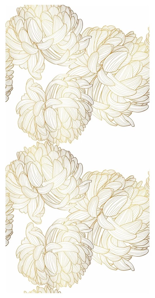 Tapeta - Zlaté květy pivoněk