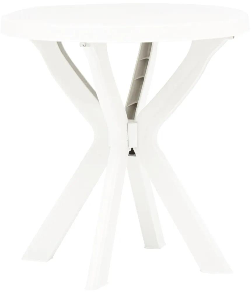 48796 vidaXL Bistro stolek bílý Ø 70 cm plast