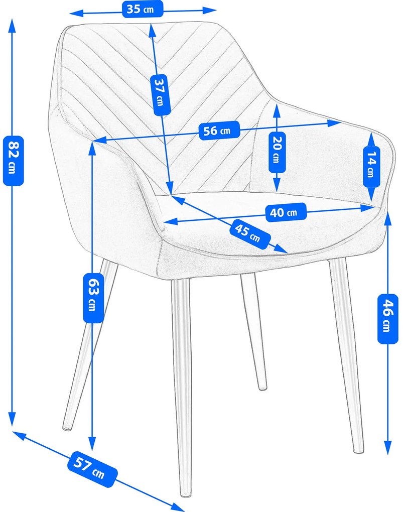 Křeslo NAPOLI čalouněné velur, černé