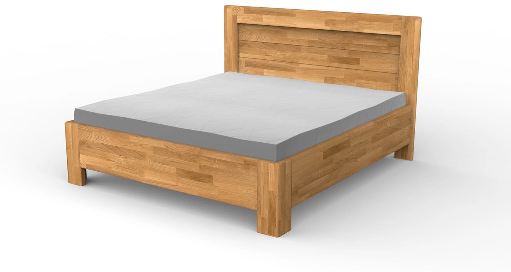Masivní postel ROYAL - Solwo Design Dřevo a odstín oleje: BUK Cink - Olej odstín BO103, Rozměr spací plochy: 160x200