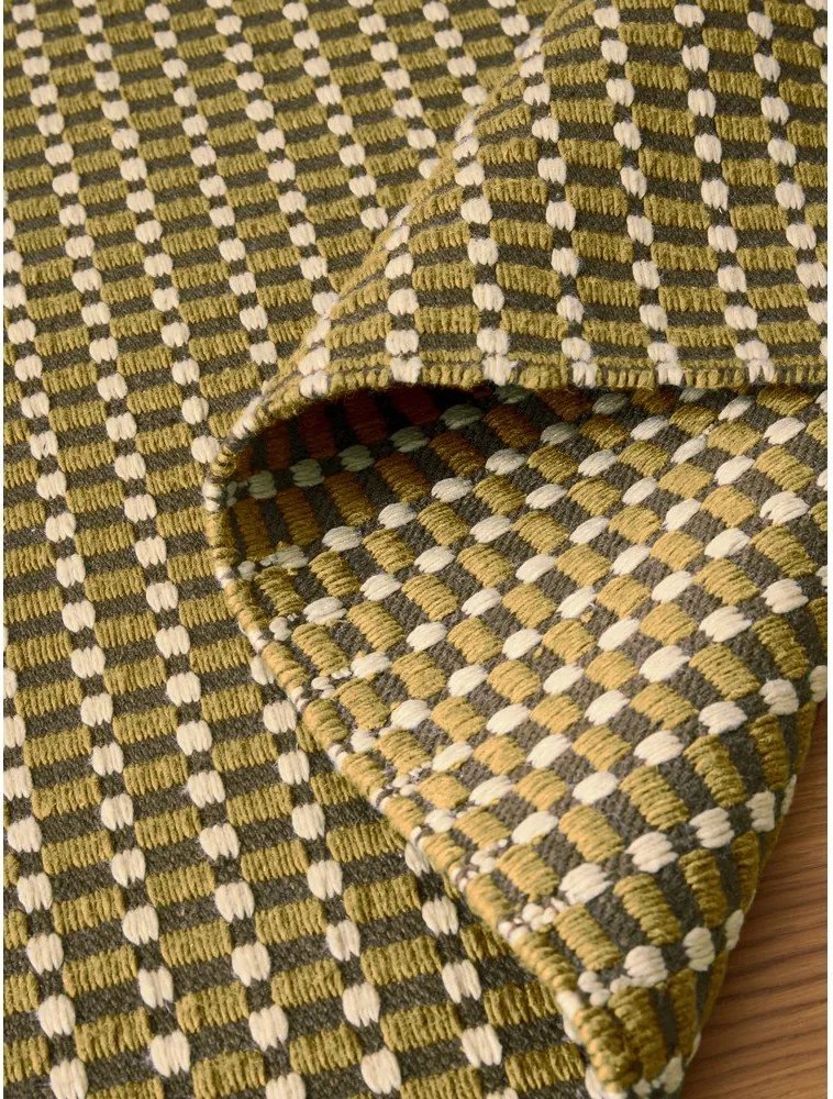 Khaki ručně tkaný koberec s příměsí vlny 120x170 cm Ember – MADE
