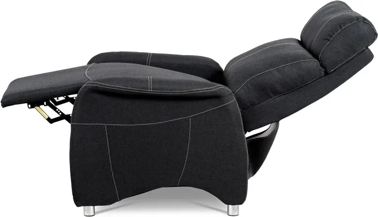 Šedé TV křeslo s mechanickým polohováním
