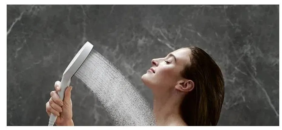 Hansgrohe Rainfinity, ruční sprchová hlavice 130 3-funkční, bílá matná, 26864700