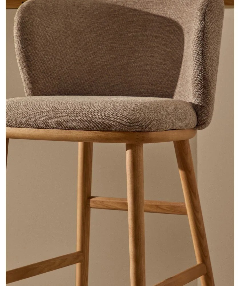 Světle hnědá barová židle (výška sedáku 65 cm) Ciselia – Kave Home