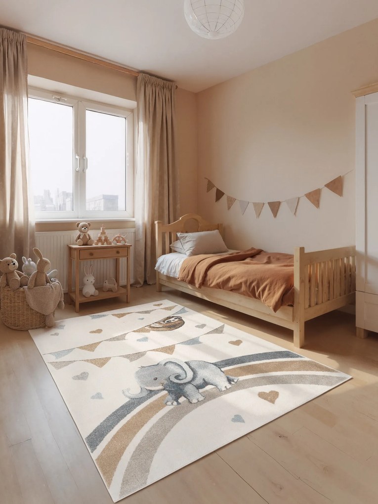 Detský kusový koberec Villeroy & Boch Boho Kids 106305 Cream Multicolor, 160x230, biela, detská izba, Villeroy & Boch