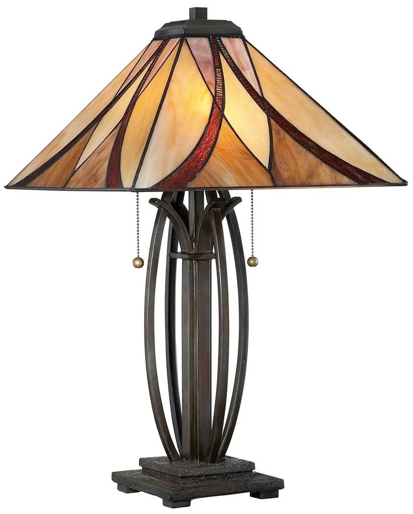 Elstead Stolní retro lampa Quoizel ASHEVILLE/2xE27/64 cm