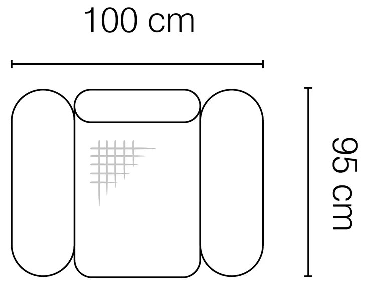 Křeslo PESCARA | 100 cm | polohovatelný záhlavník | VÝBĚR TKANIN a NOŽIČEK