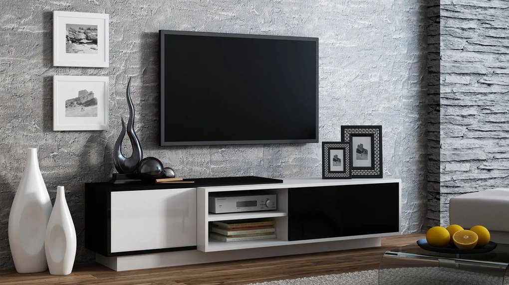 Cama Meble Televizní stolek SIGMA1 černobílá