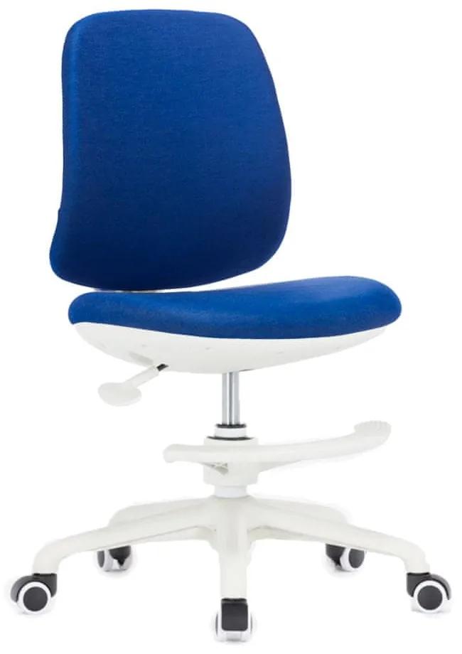 Dalenor Dětská židle Candy, textil, bílá podnož, modrá