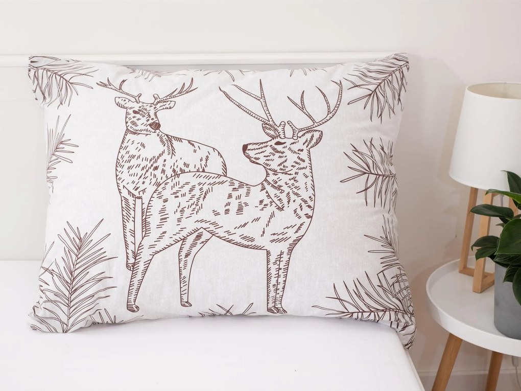 MK Lůžkoviny Bavlněný povlak na polštář Renforcé 70 x 90 cm - Jeleni