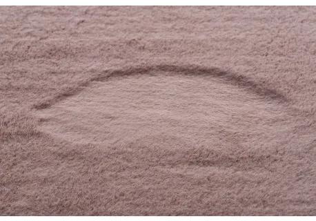 koberec BUNNY růžový, imitace králíčí kožešiny velikost 160x220 cm | krásné koberce cz