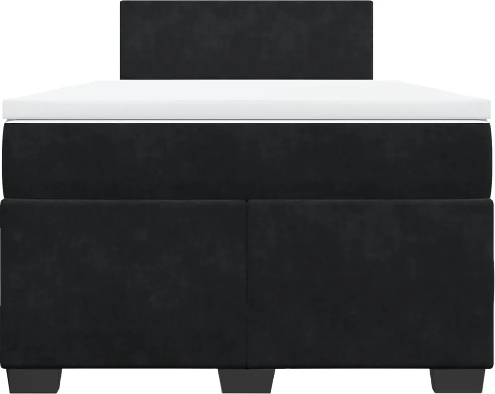 Box spring postel s matrací černá 120 x 200 cm samet 3288578