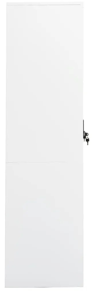 Šatní skříň bílá 80 x 50 x 180 cm ocel - Default Title
