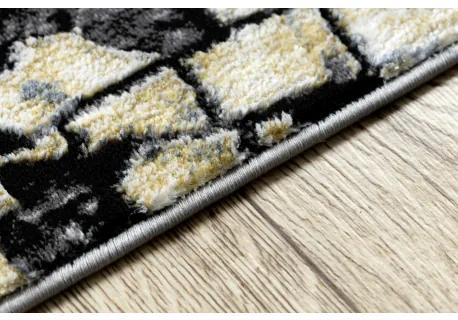 Moderní koberec DE LUXE 2079 Dlažba cihlový Strukturální zlato / še velikost 160x220 cm | krásné koberce cz