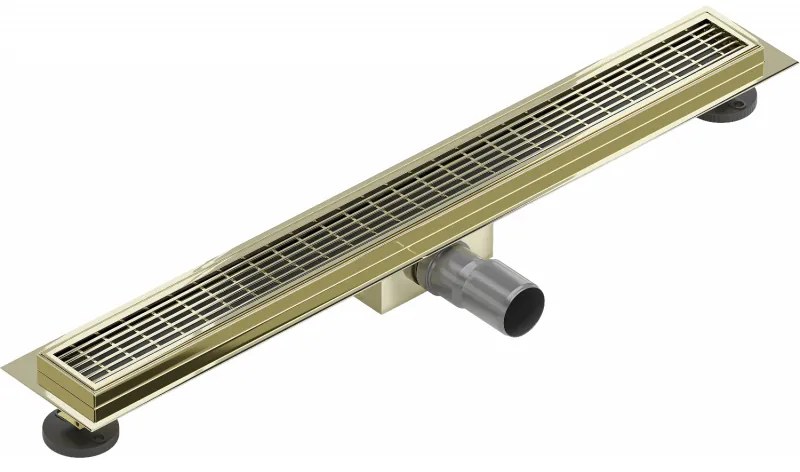 Mexen Flat M33 nerezový sprchový žlab 50 cm, zlatá, 1533050-15