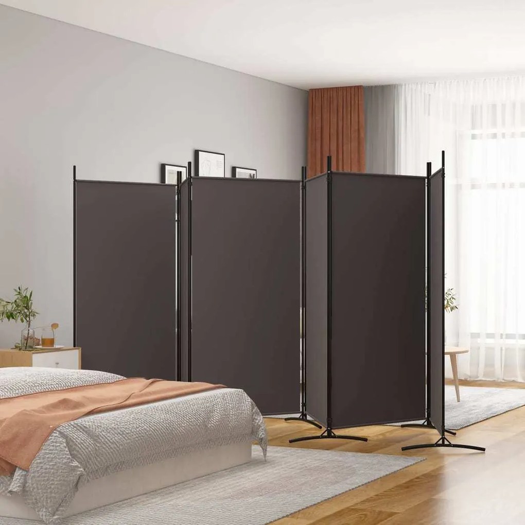 vidaXL 6dílný paraván 520x180 cm textil [350273] Barva: Černá