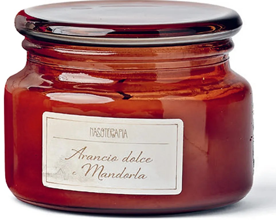 Nasoterapia – vonná svíčka Arancio Dolce e Mandorla (Sladký pomeranč a mandle), 245 g