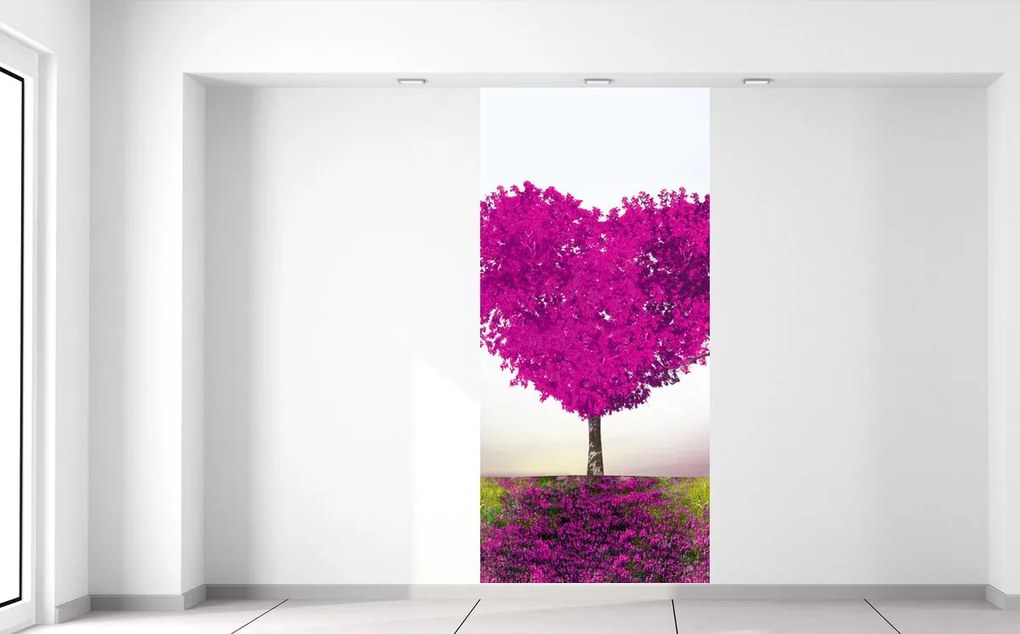 Gario Fototapeta Tmavě růžový strom lásky Materiál: Latexová (lepidlo zdarma), Velikost: 95 x 205 cm