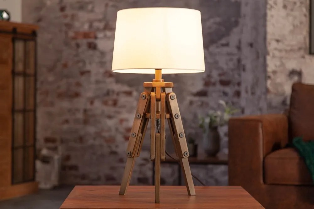 Designová stolní lampa Dawson 59 cm bílá