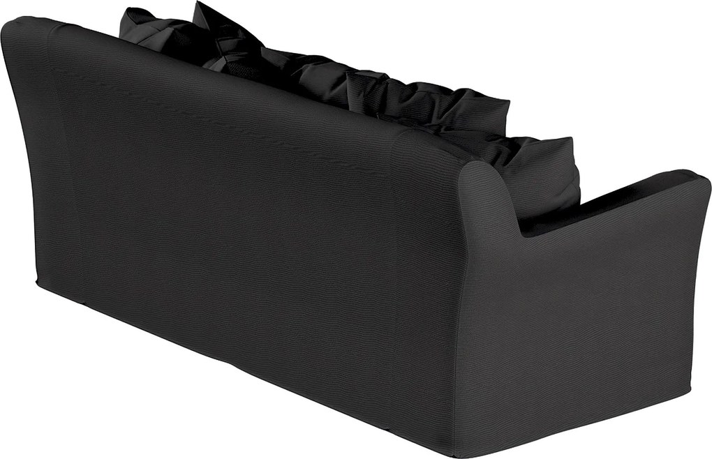 Potah na pohovku IKEA Tomelilla 3-místná nerozkládací barva černá látka pletený vzor