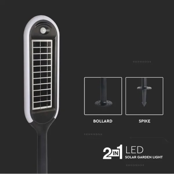 LED Solární lampa se senzorem BOLLARD LED/5W/5,5V 70 cm 4000K IP65 2000 mAh