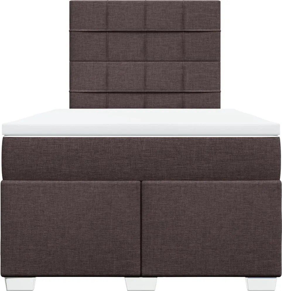 Box spring postel s matrací tmavě hnědá 120x190 cm textil 3290430