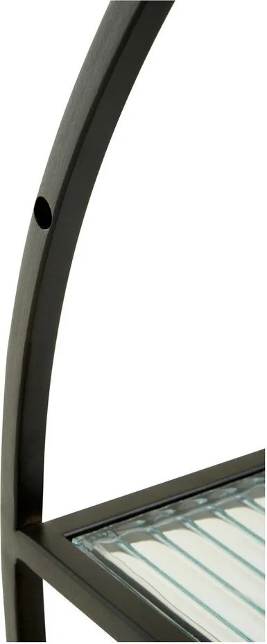 Černá/v přírodní barvě patrová kovová police 61 cm Mataram – Premier Housewares