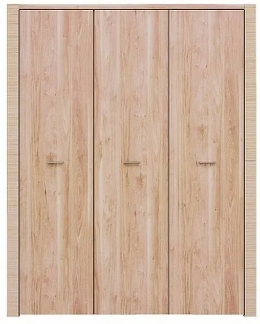 Třídveřová šatní skříň Barca 3, LTD, ořech saleve, 166x205x65 cm